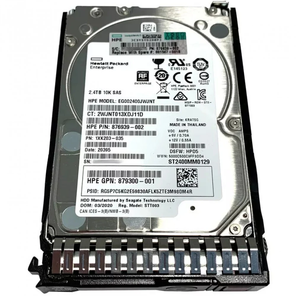 Серверный жесткий диск HPE 2.4TB 10K 12G SAS 2.5' 881457-B21 2,5 SFF, 2 ...